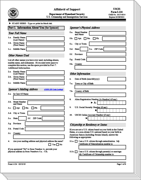 Online software access for you to complete your US immigration application